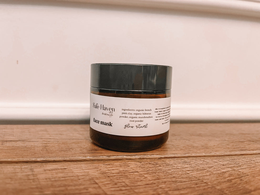 Glow Ritual Face Mask | hibiscus + pink clay – Safe Haven Mercantile